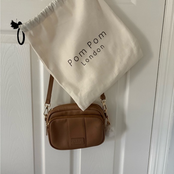 Bags | Pom Pom London Tan Crossbody Bag | Poshmark